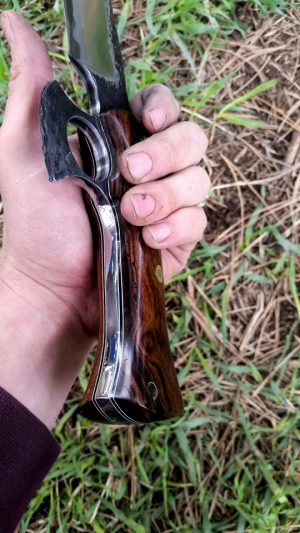 Dark Timber Custom Knives Caveman Ring Fighter Bowie | Jerking the Trigger