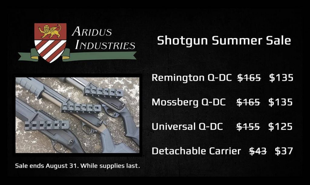 Shotgun Summer Sale at Aridus Industries | Jerking the Trigger