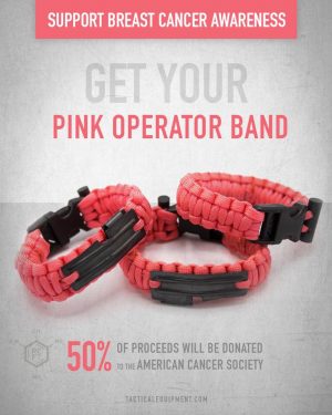 RE Factor Tactical Pink Operator Band for Breast Cancer Awareness ...